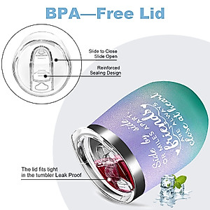 NOWWISH Gifts for Best Friends Women, Friendship Gifts for Women Friends, Unique Birthday Gifts for Friends Female, BFF, Besties, 12oz Tumbler with Keychain