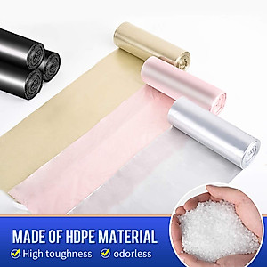 SWIHELP Trash Bags, 6 Rolls/120 Counts Small Garbage Bags for Office, Kitchen,Bedroom Waste Bin,Colorful Portable Strong Rubbish Bags,Wastebasket Bags