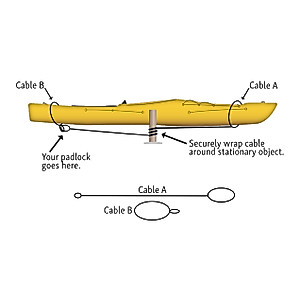 Suspenz Canoe Universal Locking System, Black, Large