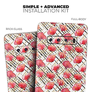 DesignSkinz Karamfila Watercolo Poppies V24 Protective Vinyl Decal Wrap Skin Cover Compatible with The Samsung Galaxy S20 (Screen Trim & Back Glass Skin)