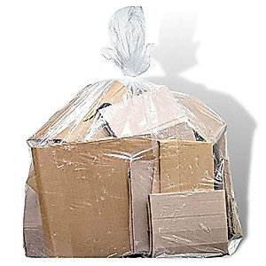 Plasticplace 18 Gallon Clear Recycling Trash Bags │ 1.2 Mil Garbage Can Liners │ 26"x16"x27’’ (200 Count)
