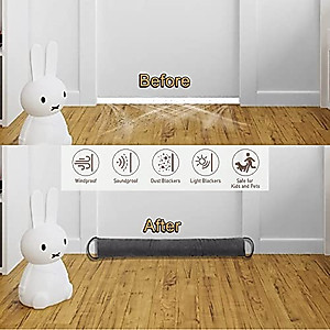 36 Inch Under Door Draft Stopper - Weighted Door Draft Blocker Bottom Door Noise & Air Reducer