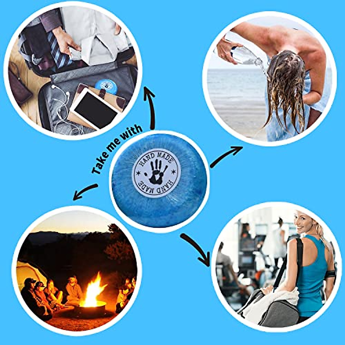 Argan Oil Macadamia Oil Shampoo bar 2 in 5 shampoo and conditioner, Vegan Solid Bars For All Hair Types-Beamarry