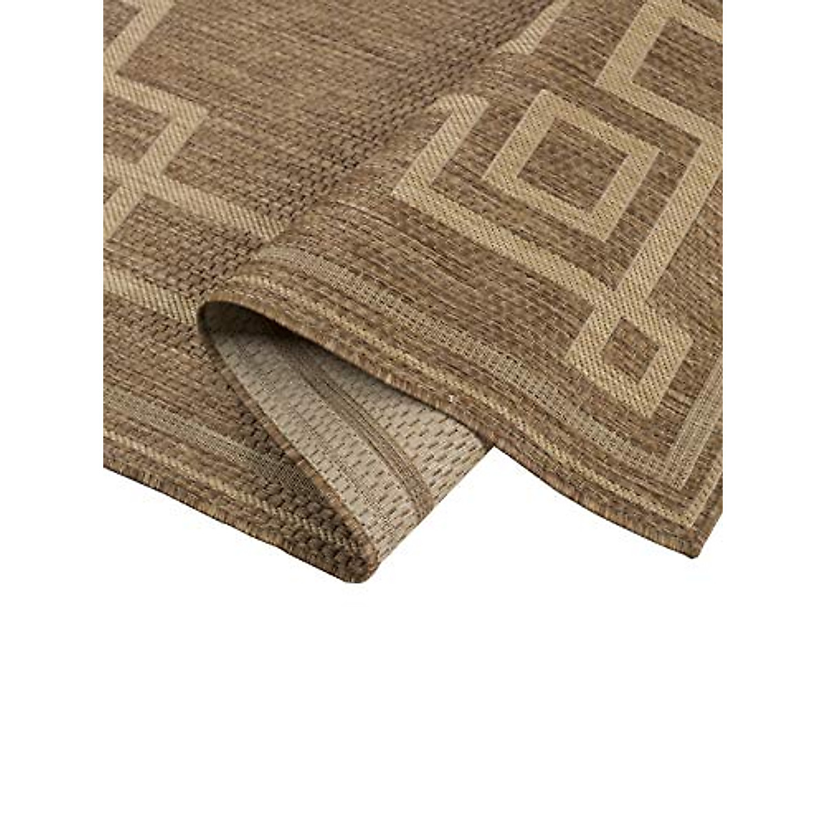 Furnish my Place Outdoor Collection Oriental Area Rug - 5 ft. 3 in. x 7 ft. 6 in. Neutral, Transitional Water Proof Rug for Living Room, Garden, Patio