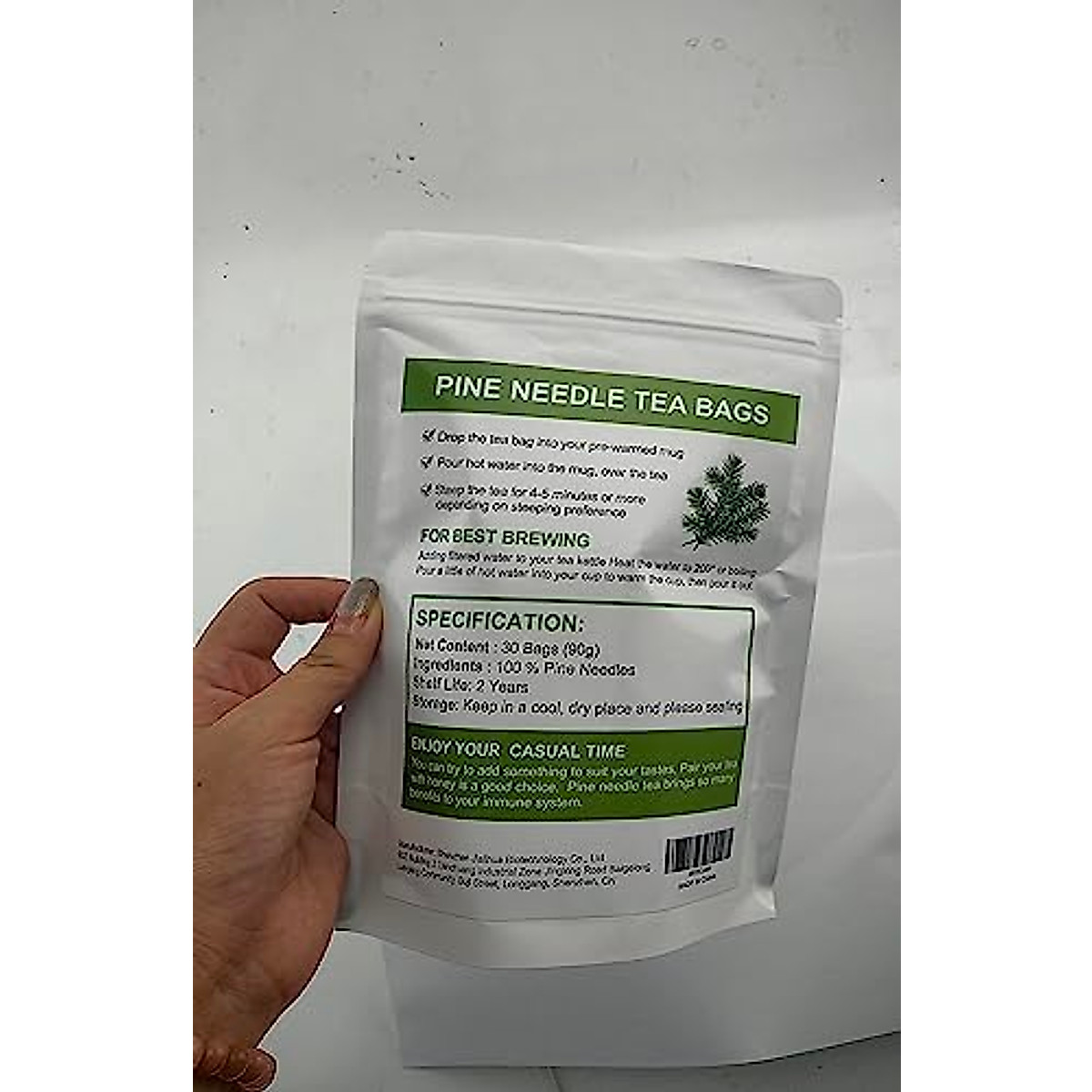 Organic Pine Needle Tea Bags, Natural Herbal Caffeine Free Teabag, Premium Pine Needles 30 Tea Bag - Strengthens Immunity