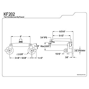 Kingston Brass KF202 Laundry Faucet, Polished Chrome