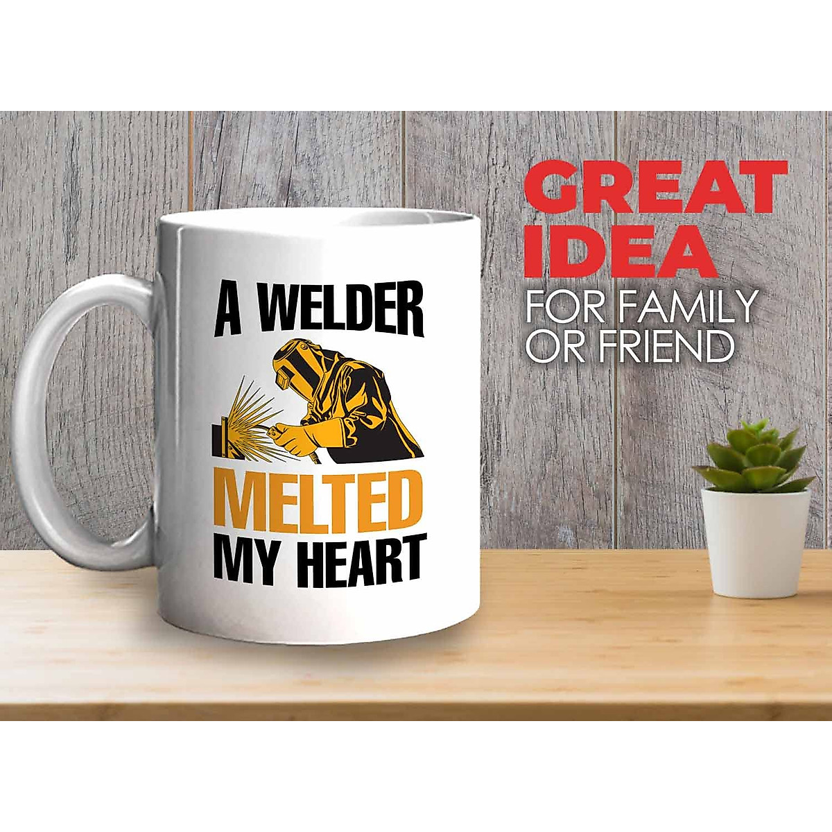 Bubble Hugs Welder Mug White 11oz - A Welder Melted My Heart - Specialize Judging Your Welds Machine Welding Fabricator