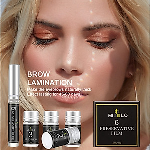 Brow Lamination Kit,JUANPHEA Professional Eyebrow Perming Kit,DIY Eyebrow Lift Styling Kit for Fuller and Messy Eyebrows,Suitable for Salon,Home Use