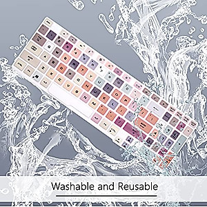 WYGCH Silicone Keyboard Cover Skin for ASUS Tianxuan 15.6 inch/Tianxuan Plus 17.3 inch for ASUS Flying Fortress 8 FA506 Gaming Laptop USA Version(Flame Colorful)