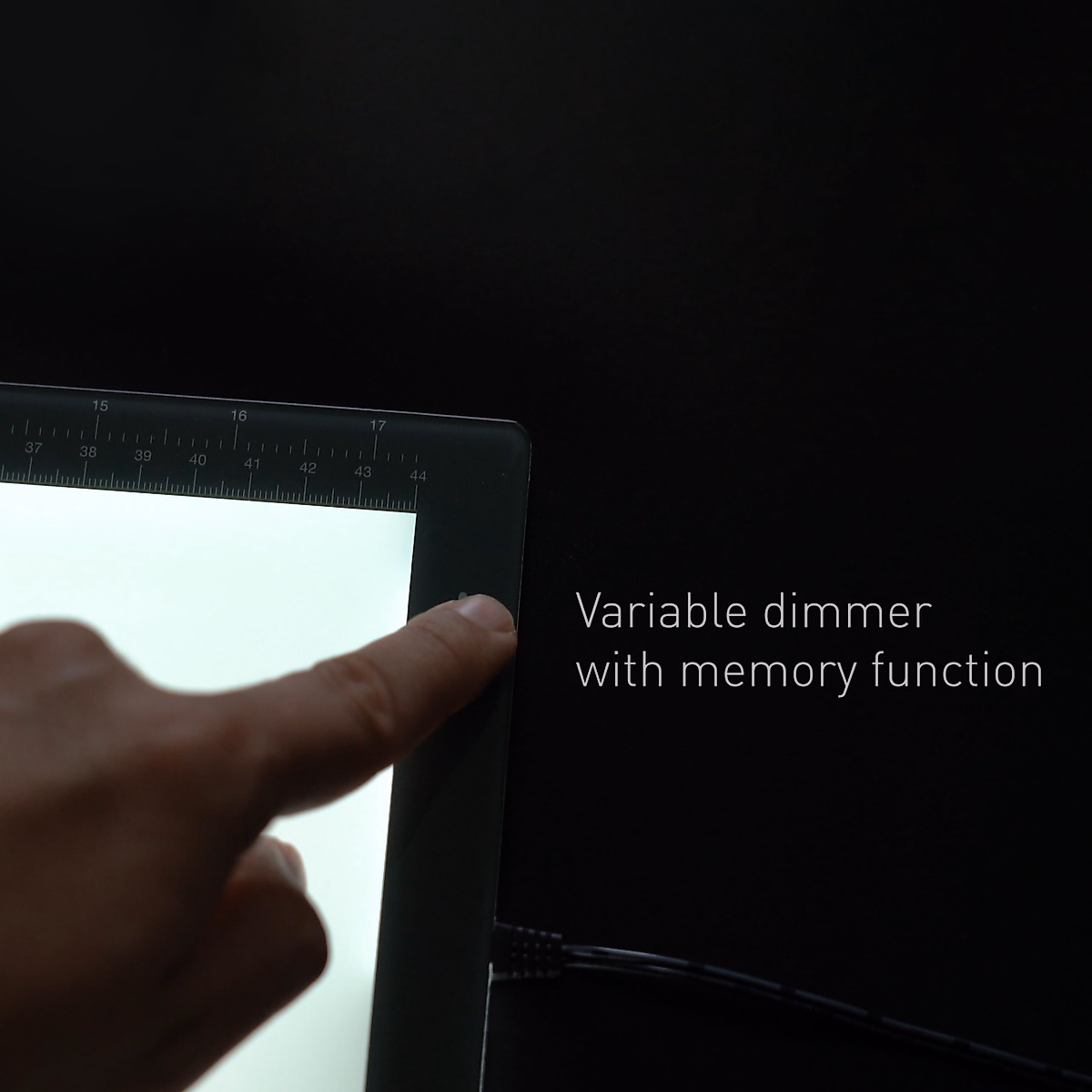 Daylight Wafer 3 LED Lightbox, Dimmable with Memory Function, Perfect for Tracing, Sketching, Scrapbooking and Other Craft Projects,18X23.5 inches, Black