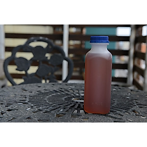 EcoQuality Blue Tamper Evident 38MM Ratchet Caps and Lids for Plastic Juice Bottles For HDPE and Clear Plastic Juice Bottles, Smoothie Bottles, Fresh Squeezed Juice Container (50)