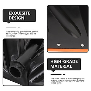Happyyami Snow Shovel Plastic Heavy Duty Gardening Shovel Head Snow Shovel Head Replacement Portable Snow Remover Firefighting Shovel for Car Driveway House