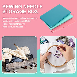 FOMIYES Magnetic Needle Organizer 3Pcs Magnetic Needles Boxes, DIY Sewing Stitching Pin Storage Case, Cross Sewing Knitting Pin Organizer Knitting Needle Box
