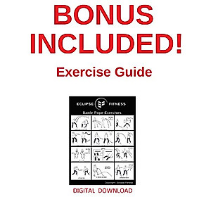 Eclipse Fitness Battle Rope Anchor Strap Kit | Heavy Duty Reinforced Nylon | Easy and Fast Setup | Stops Rope Damage | Stainless Steel Carabiner | Includes Exercise Guide