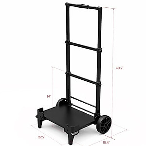 OUPES Hand Truck Sturdy Roll Cart for Mega 1, Mega 2, 2400w Power Station, to Make Easy Moving, Easier Telescopic Handle and Go Anywhere Wheels, Also Use with1800w/1200w Power Stations