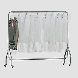 HANGERWORLD 50 Pack of 40inch Clear Plastic Garment Bags for Hanging Clothes for Dry Cleaning and Home Closet Storage Suit Cover 80 Gauge Polythylene