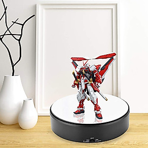 Rotating Display Stand, Speed Adjustable Electric 360° Turntable Display Holder Mirror Motorized Revolving Base Battery Powered for Displaying Jewelry Watch Digital Photography