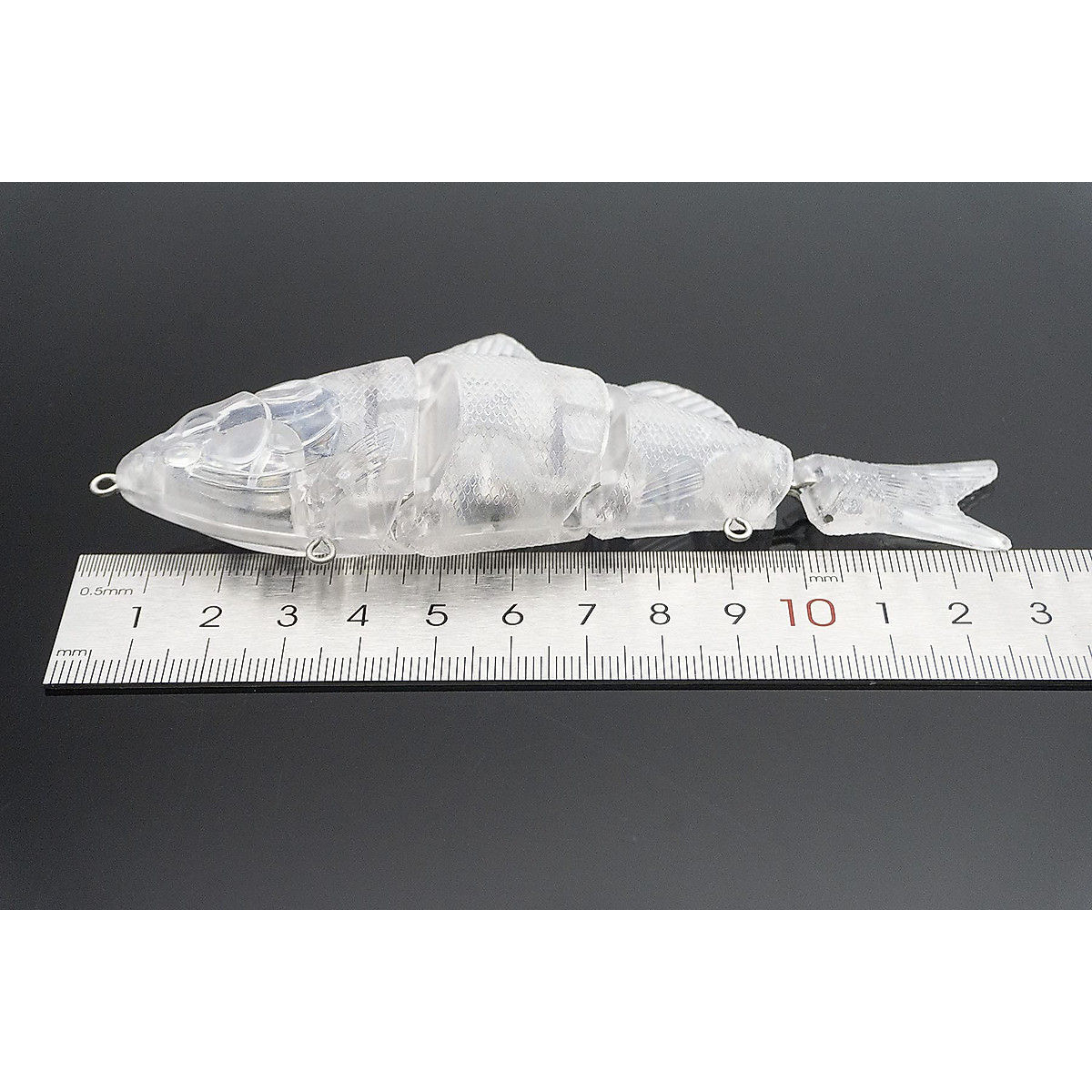 3pcs Free 5mm Eye Unpainted 4sections Swim Bait Fishing ABS Lure Body 130mm 24.2g Blank Lures White 8095#