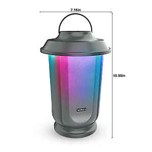 NOWES Outdoor Bluetooth Speaker, True Wireless Stereo, RGB LED Light, Portable, Waterproof, 25W, 15H Battery Life, 100M Range, 2 Pack