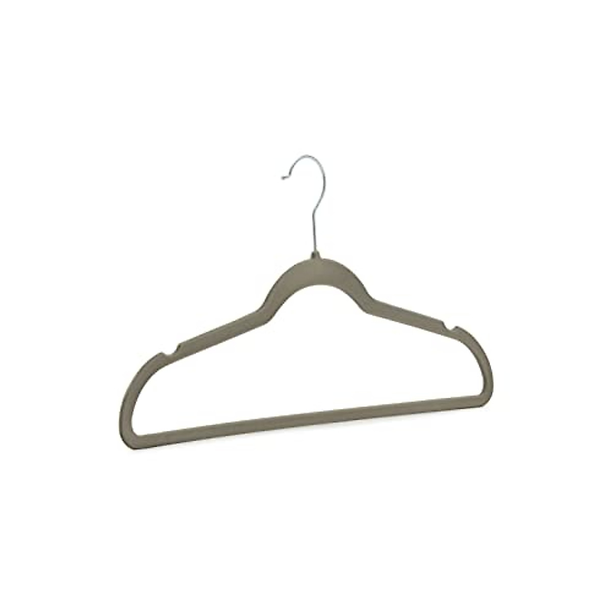 Amazon Basics Slim, Velvet, Non-Slip Suit Clothes Hangers, Gray/Silver - Pack of 50 & Kids Velvet, Non-Slip Clothes Hangers, Gray - Pack of 50