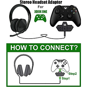 YLYXCCH Stereo Headset Adapter for Xbox One & Xbox X|S Controller -Headphone Audio Converter for Voice Chat & Game Sound Mix Adjust Audio Balance (Game Sound & Voice Chat), Volume, Mic Directly
