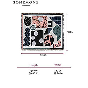 Sonemone Sofa Throw Blanket Year Round Morden Style Couch Sofa Bed Beach Travle 50"x63"