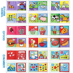 FunsLane Baby Bath Books, Soft Cloth Books for Babies First Year Gift, Activity Fabric Non-Toxic Crinkle Books, Infants Boys and Girls Early Educational Learning Toys, Baby Shower