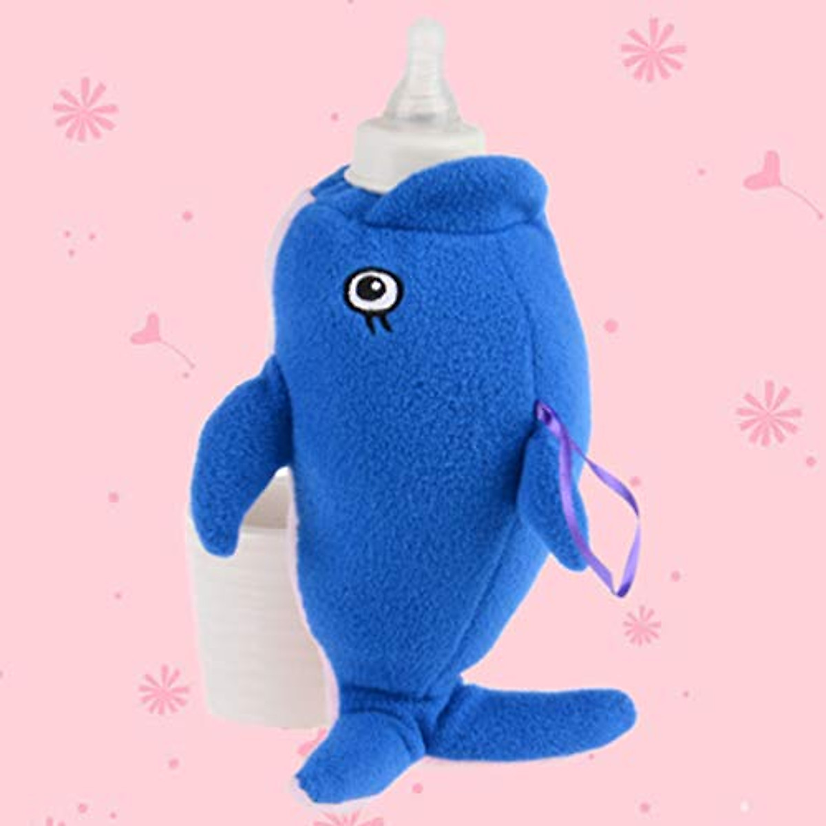Baby baby feeding bottle cover Bottle Sleeve Covers Cartoon Plush Dolphin Toy Newborn Milk Bottle Warm Holder Nursing Bottle Insulation Cover For Home feeder bottle covers Outdoor infant bottle covers
