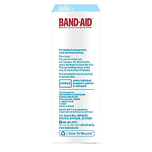 Band-Aid Brand Water Block Waterproof Tough Adhesive Bandages for Minor Cuts and Scrapes, All One Size, 20 Count (Pack of 1)