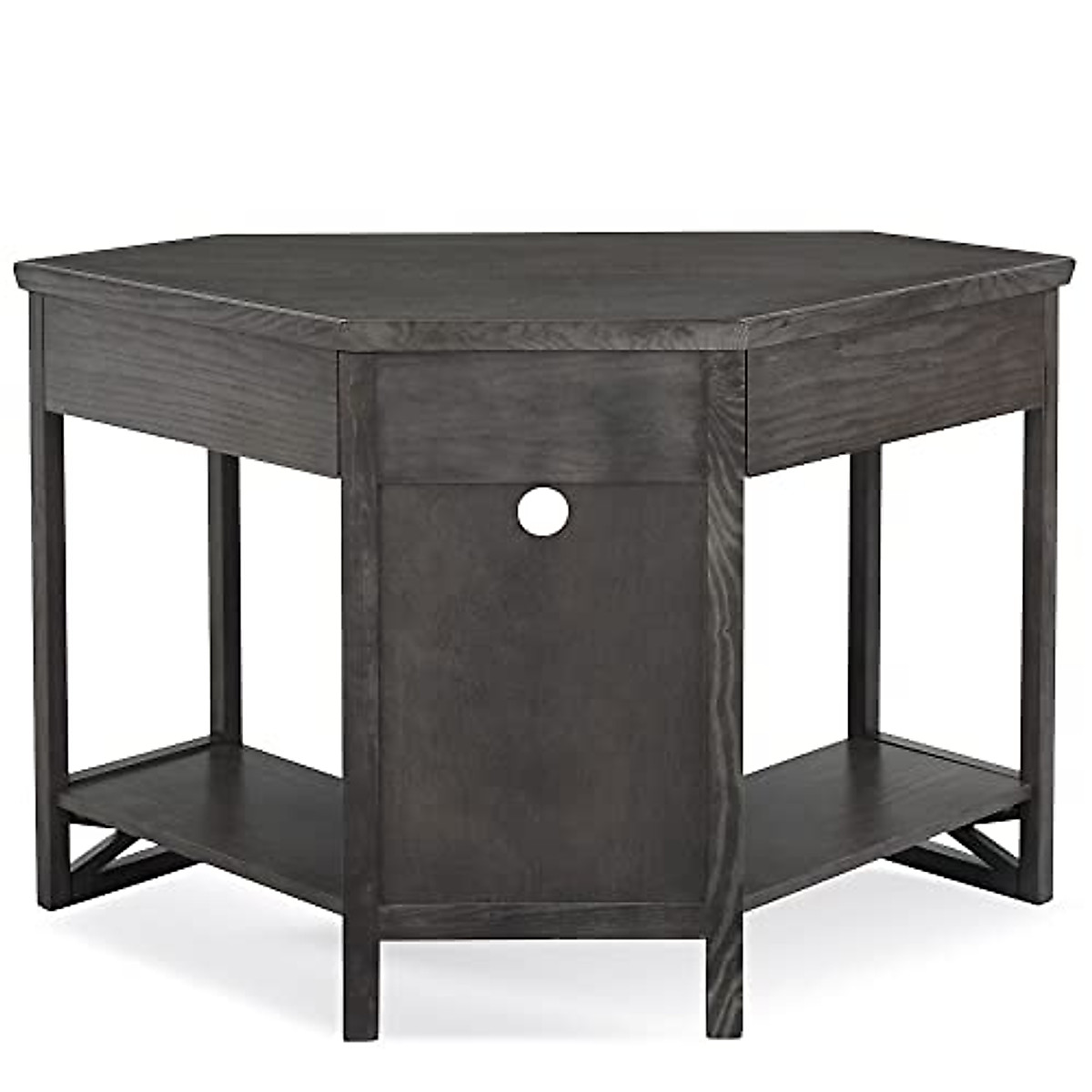 Leick Home Riley Holliday Computer Desk with Dropfront Keyboard Drawer, FURNITURE, Smoke Gray