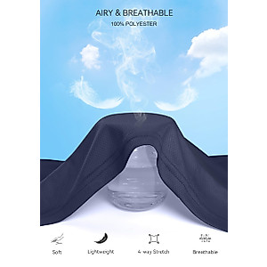 G Gradual Men's Sweatpants Mesh Lightweight with Zip Pockets Breathable Quick Dry Athletic Pants for Workout Running (Navy, Medium)