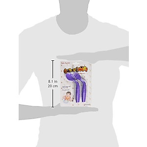 EasiEaters Children's Curved Fork and Spoon Set, Right Handed Children's Cutlery, Colour of Set May Vary