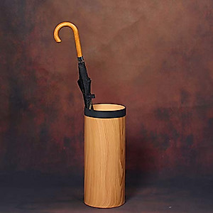 Umbrella Stand Modern Umbrella Holder, Round Freestanding Organizer Rack, Indoor Hallway Umbrella Stands with Wood Grain, for Holds Canes Walking Stick