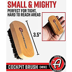 Adam's Cockpit Detailing Brush Bundle - Car Cleaning Brush | Scrub Brush for Interior Leather Cleaner Carpet Upholstery Fabric Shoe Sofa Shower Bathroom Pet | Car Wash Kit - Car Cleaning Supplies