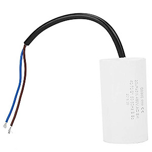 Capacitor, 20UF Capacitor CBB60 Motor Start Capacitor Start Capacitor Run Capacitor CBB60 Motor Start Capacitor 450V 20uF Microfilter Capacitor with Cable Guide, 20UF Sheathed Capacitor