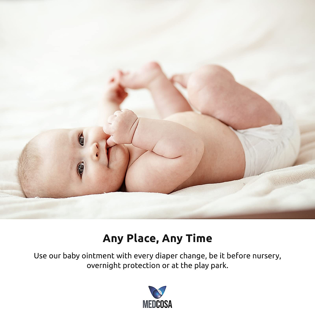 Medcosa Diaper Cream | Your Daily Defense Against Diaper Rash | Baby Butt Cream w/Zinc Oxide | Helps Protect, Soothe & Reduce Redness & Irritation (2 pack)