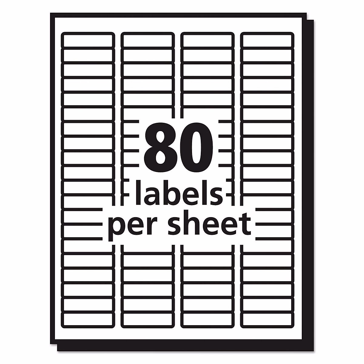 Avery Printable Return Address Labels with Sure Feed, 0.5" x 1.75", Matte Clear, 2,000 Blank Mailing Labels (05667)