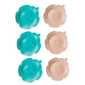 Hohopeti 6pcs Self Bathroom Cutlery Plate Hangers Cups Without Pads Kitchen Gift Plastic Double-Sided Portable Window Mat Baby for Kids Suction Suckers Shower Decoration Tableware