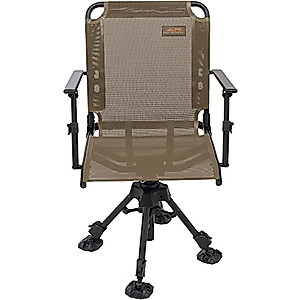 ALPS OutdoorZ Stealth Hunter Hunting Chair,Adjustable Height Deluxe, Brown - New