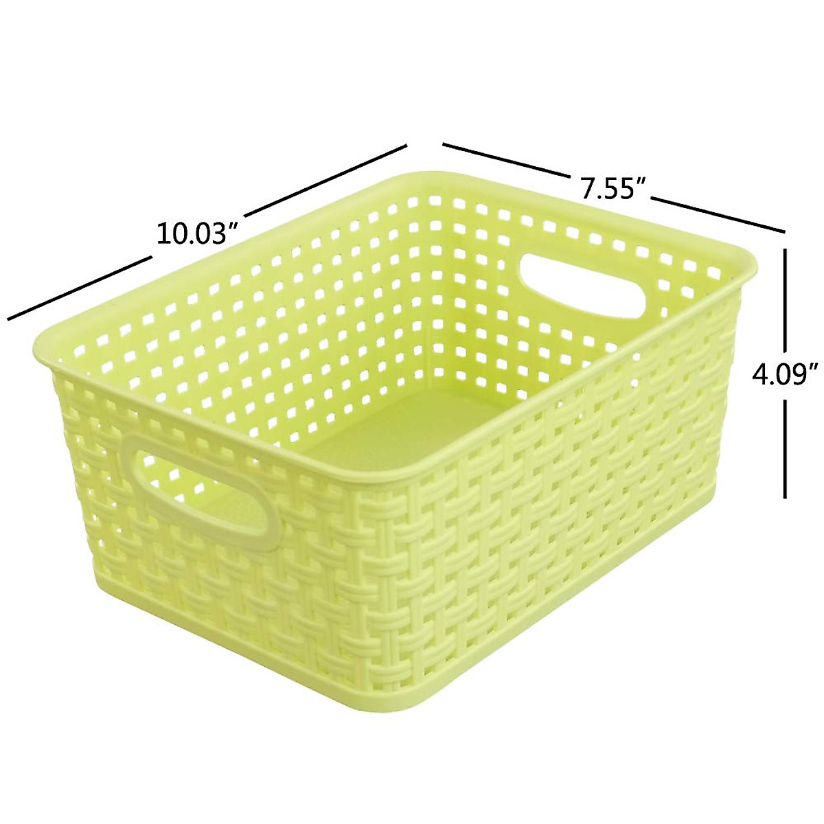 Kekow Plastic Storage Baskets for Bathroom, Beauty and Closets Organization, 6-Pack