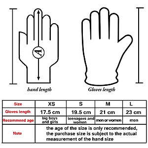 Cooraby 12 Pairs Winter Magic Gloves Stretchy Warm Knit Gloves with Mesh Storage Bag for Men or Women (Black, Length 8.3 inches)