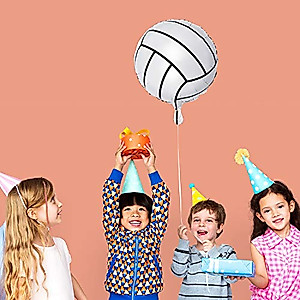 30 Pieces Volleyball Balloons Volleyball Aluminum Foil Balloons Volleyball Sports Themed Party Decoration for Birthday Holiday Party Supplies