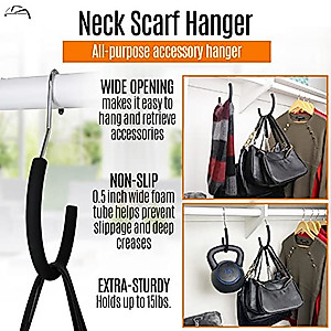 Wooden Hangers 20 Pack- Extras Included- 5 Shoulder Shapers - 2 Bag or Scarf Hangers- 3 Hanger Options in 1 Box- Non-Slip Pants Bar, Rotating Hook, Rounded Notches- Great Suit Hangers- 27 Total Pieces