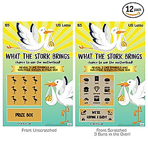 OneSquare 10pk- Pregnancy Announcement Scratch Off Lottery Tickets | Sentimental Mommy To Be, Baby Birth, Celebratory Invitation | Great for Family and Friends Memorable Scrapbooks and Keepsakes