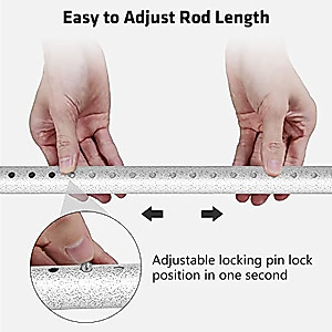 STARTOSTAR Adjustable Closet Rod 28 to 41 Inch, Tension Rods No Drilling for Hanging Clothes, Wardrobes, Shoe Cabinets, Curtain