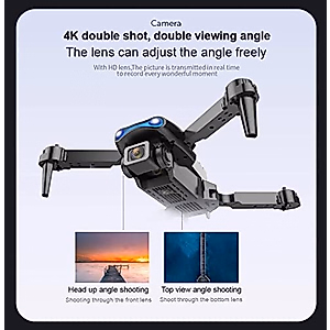 KIMHI Drone with Camera for Adults/Kids, 1080P FPV Dual Camera,Foldable RC Quadcopter Drones for Beginners, 2 Batteries, Carrying Case, One Key Start, Altitude Hold,Headless Mode,3D Flips (E88)