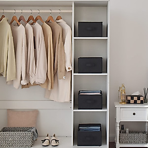 GRANNY SAYS Bundle of 4-Pack Storage Baskets with Metal Frame & 4-Pack Pants Organizer