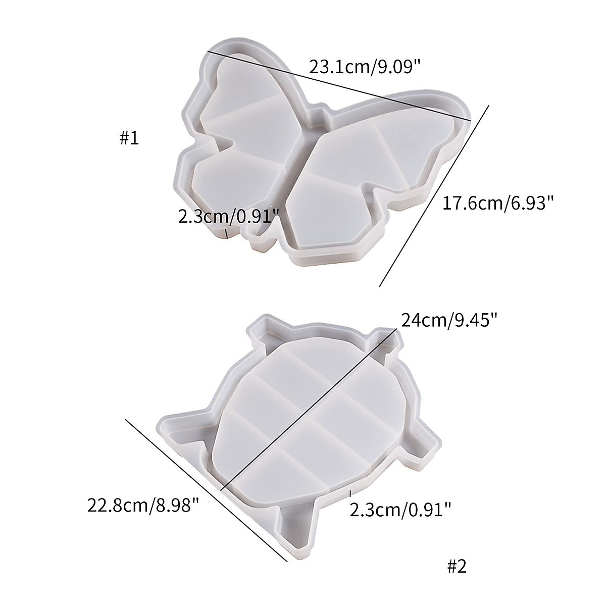 Large Butterfly Tray Resin Mold,Silicone Butterflies Epoxy Resin Casting Mold DIY Coaster Dish Resin Mold Mat for Jewelry Making