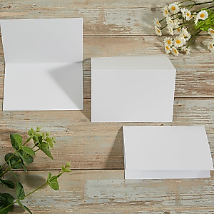 50 Pack Blank Cards Folded Cardstock Thank You Blank Greeting Cards for Invitations, Wedding, Greeting Cards, All Occasion DIY, 4x6 Folded Cards White