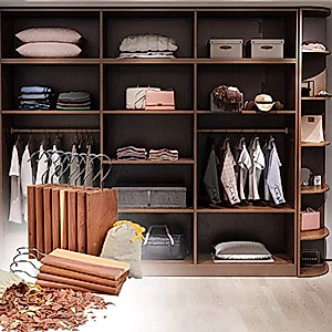 FOCCTS 20 Pcs Cedar Hangers Blocks, Natural Red Cedar Blocks for Clothes Storage, Cedar Hang Ups Set Household Protector, Aromatic Cedar Wood Hangers